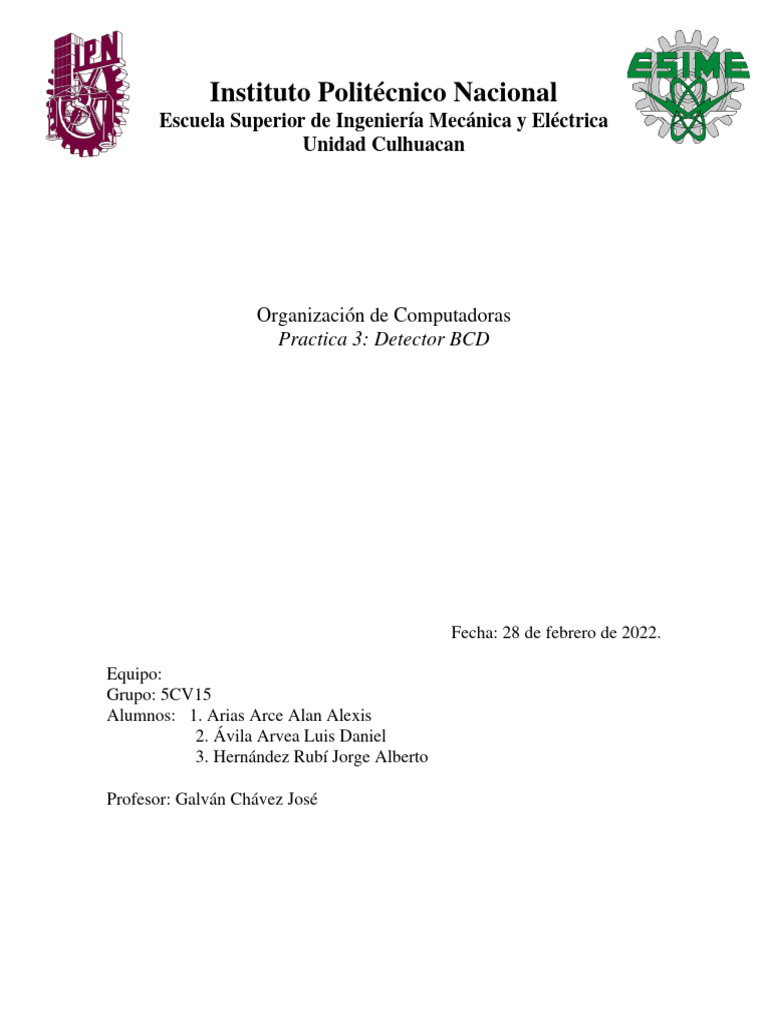 Practica 3 Organización de Compus | PDF | Microcontrolador | Informática