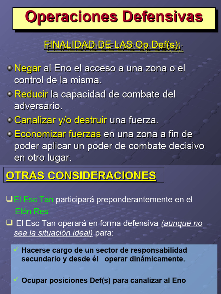 Operaciones Defensivas | PDF | Guerra | Conflictos del segundo milenio