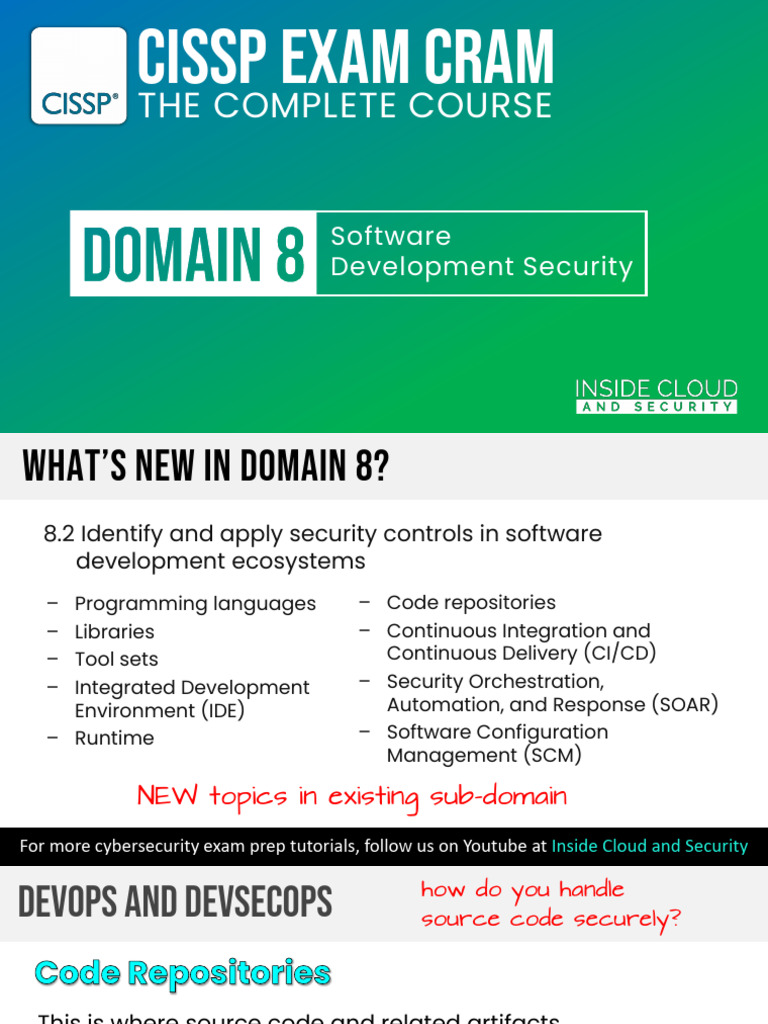 CISSP-2022 Update-DOM8-HANDOUT | PDF | Computer Data Storage | Relational Database