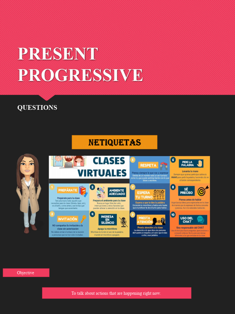 Present Progressive Questions | PDF