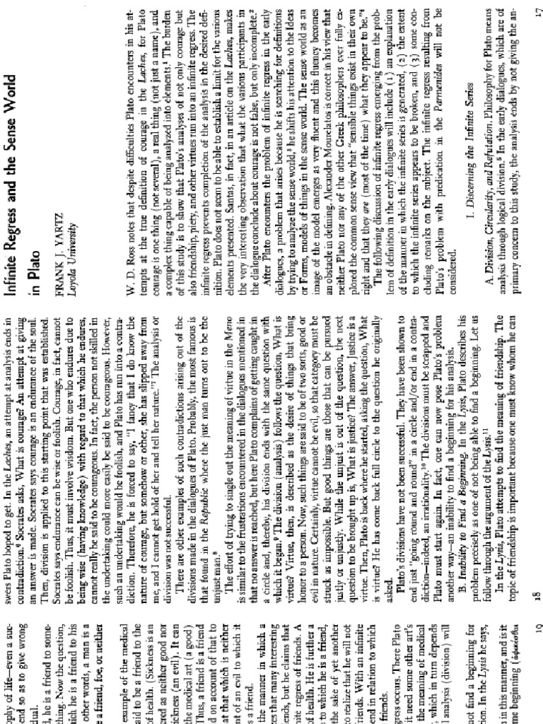 Infinite Regress Plato | PDF
