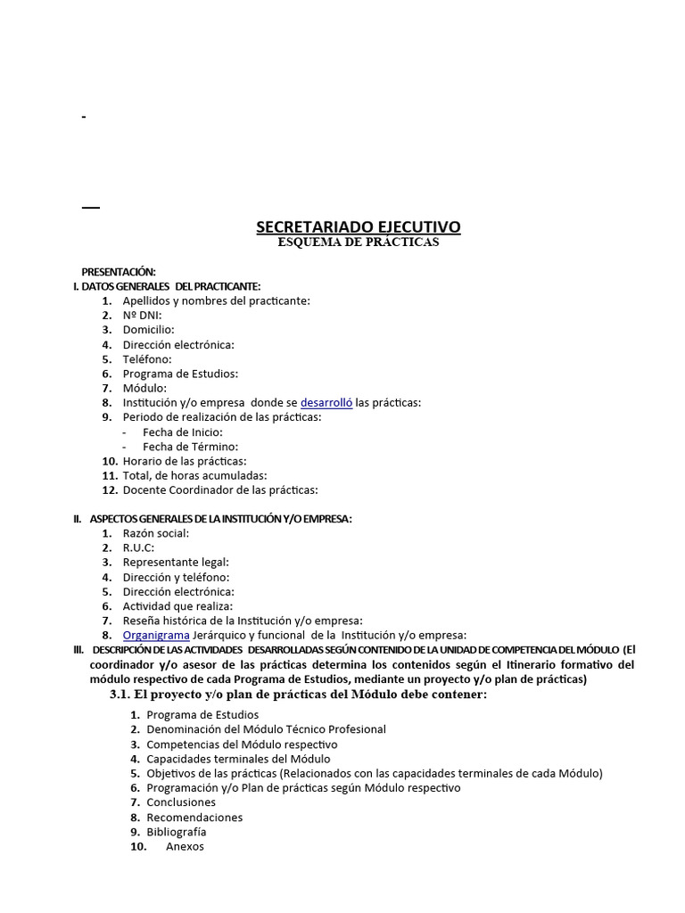 Esquema Nuevo de Practicas | PDF