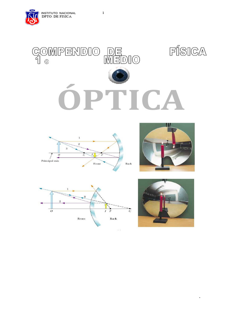 1 Física Optica | PDF | Reflexión (Física) | Espejo