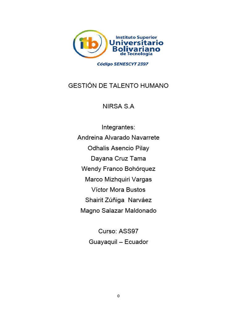 NIRSA S Completo | PDF | Gestión de recursos humanos | Reclutamiento