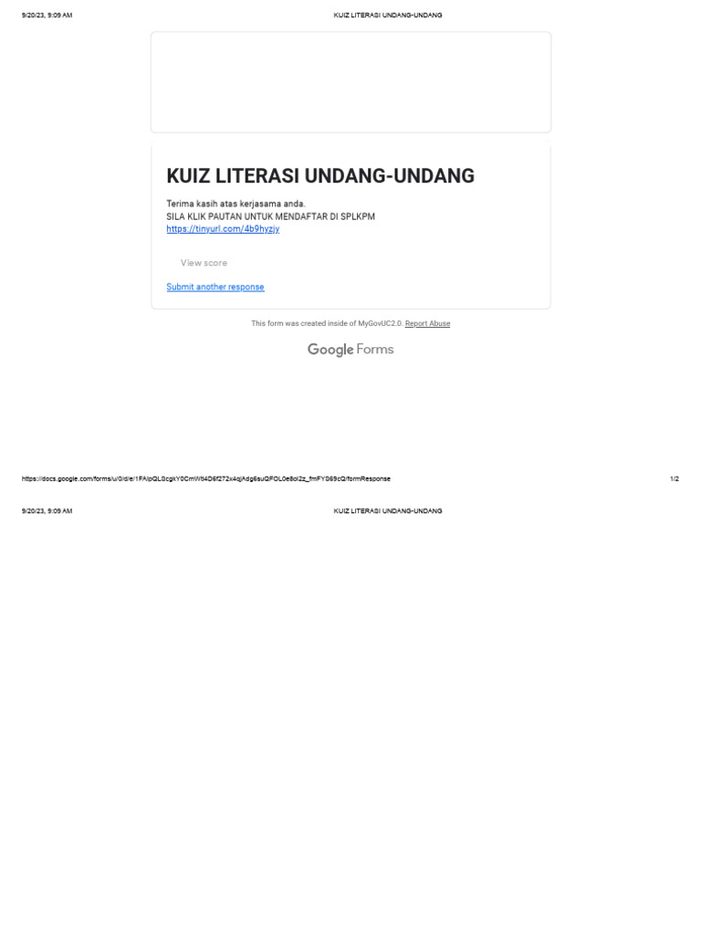 Kuiz Literasi Undang-Undang | PDF Kuiz Literasi Undang-Undang | PDF