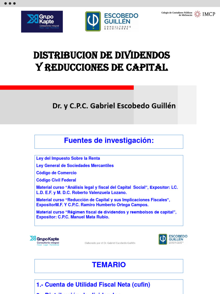 Distribucion de Dividendos | PDF | Impuesto sobre la renta | Propiedad
