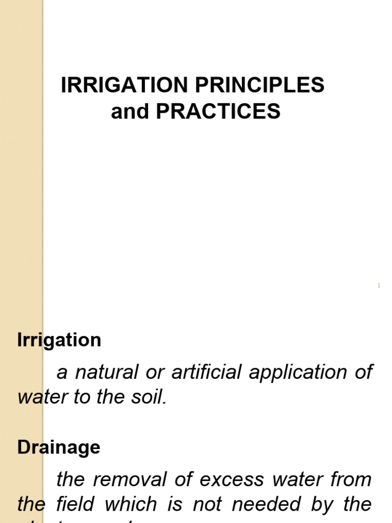 Irrigation Principles and Practices | PDF | Irrigation | Hydrology