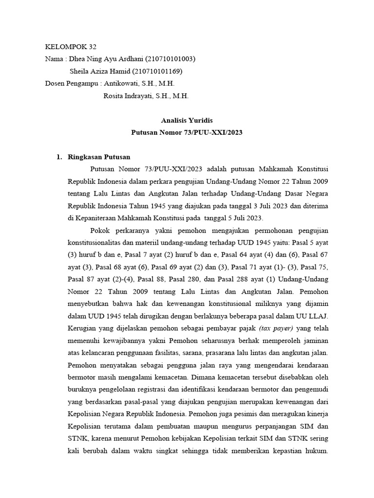 Analisis Putusan | PDF