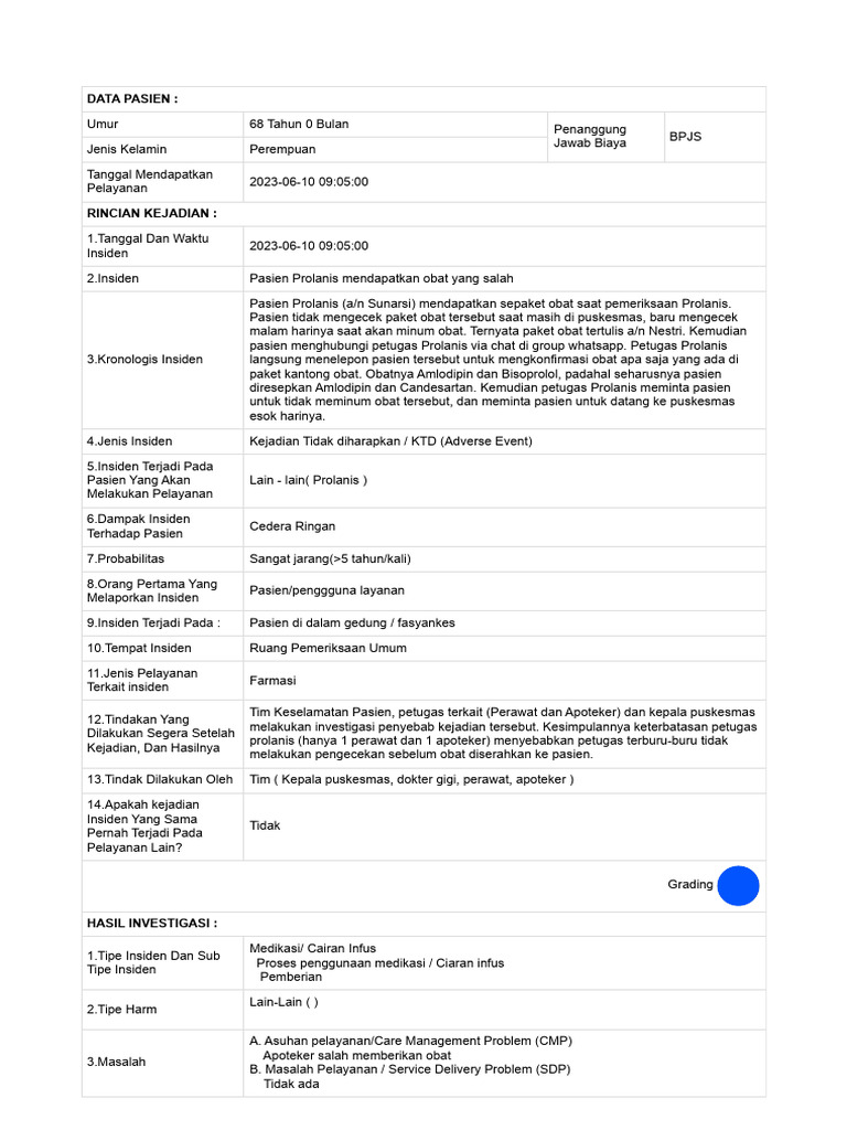 5.4.1.a. Bukti Laporan IKP Internal Dan Ekternal, Analisis, Dan TL Perbaikan | PDF