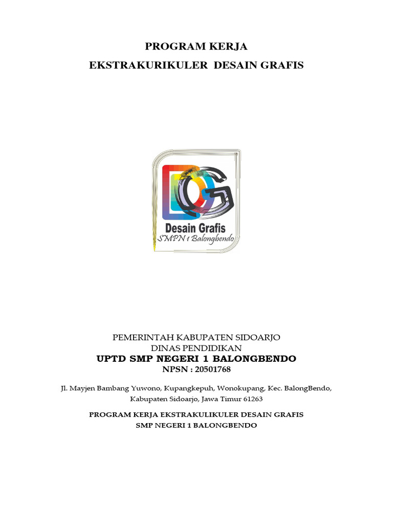 PROGRAM KERJA Ekstra Desain Grafis | PDF