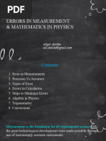 Types of Errors in Physics | PDF