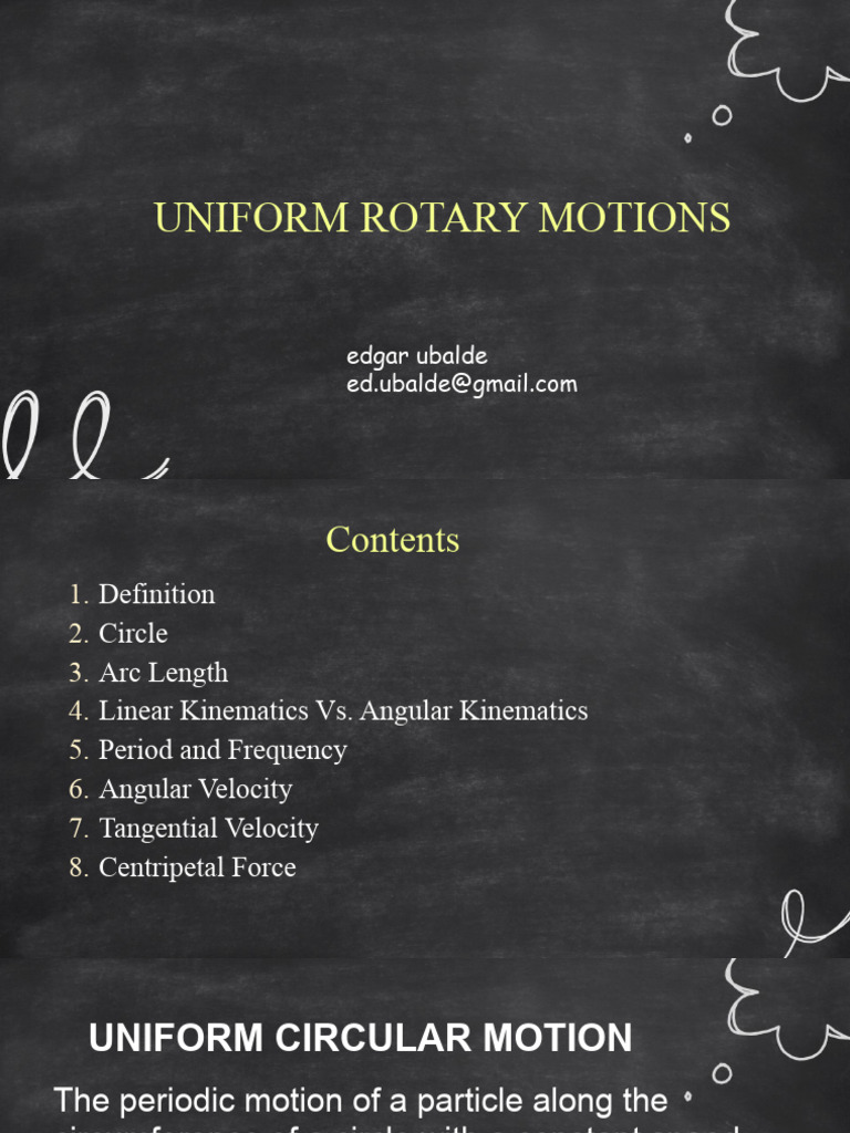 Uniform Rotary Motion | PDF | Acceleration | Velocity