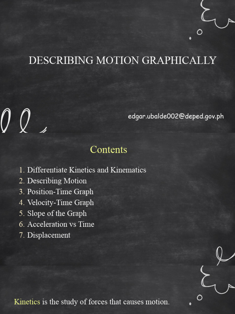 Describing Motion Graphically | PDF | Velocity | Acceleration
