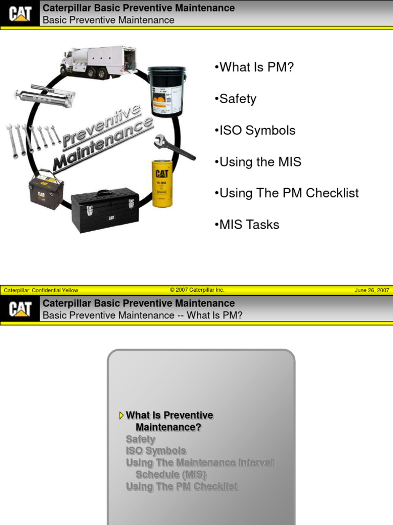 Caterpillar Preventive Maintenance Guide | PDF | Mechanical Engineering ...