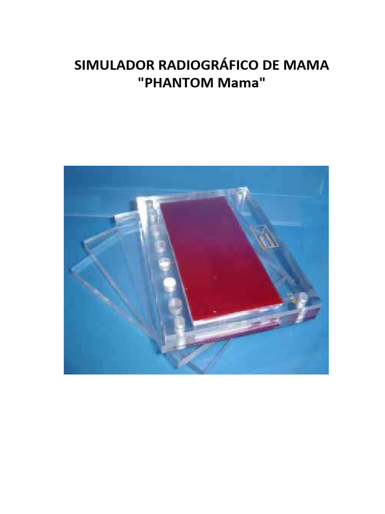 Manual Phantom - Revisão 1.0 | PDF | Câncer de mama | Ótica