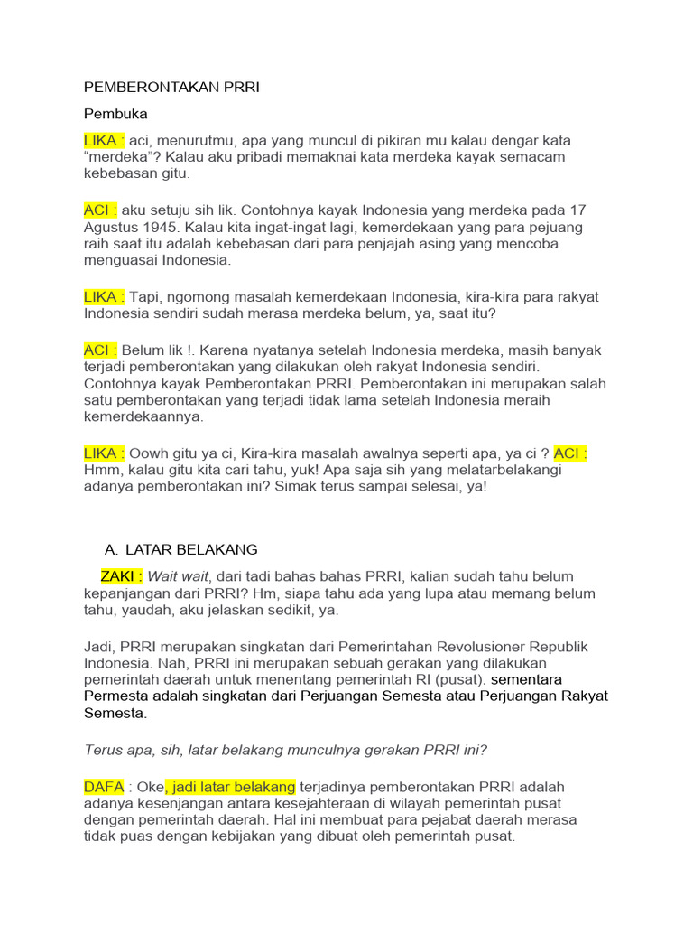 Pemberontakan PRRI dan Permesta | PDF | Ilmu Sosial | Sejarah
