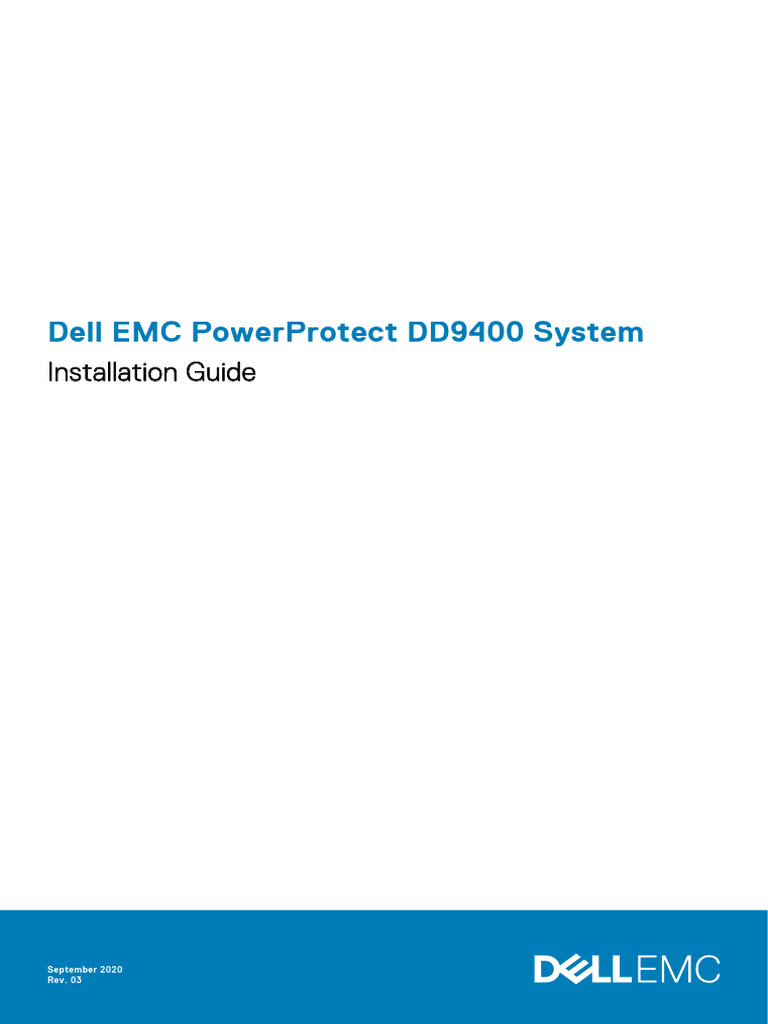PowerProtect DD9400 System Installation Guide - Powerprotect - dd9400 | PDF