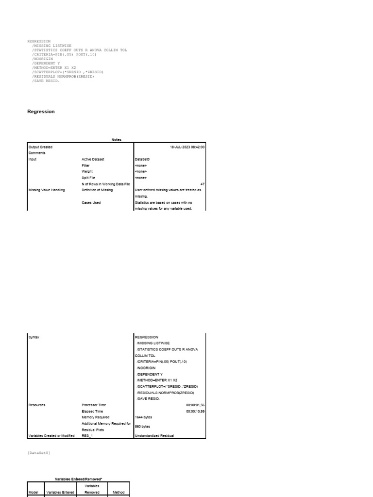 Regression Pdf Errors And Residuals Coefficient Of Determination