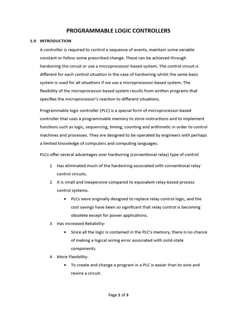 Introduction | PDF | Programmable Logic Controller | Computer Program