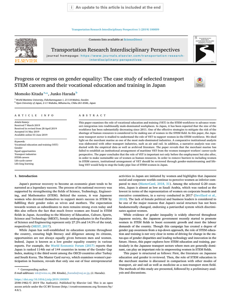 Progress or Regress On Gender Equality The Case Study of Selected ...