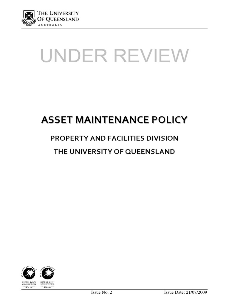 pf-asset-maintenance-policy | PDF | Performance Indicator
