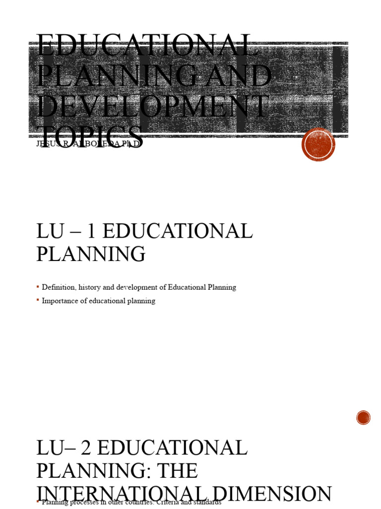 Educational Planning and Development | PDF Educational Planning and Development | PDF