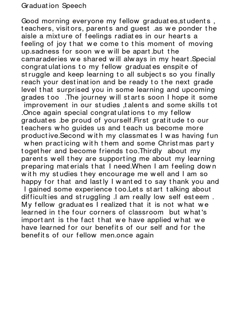 New PDF Document-WPS Office Graduation Speech | PDF