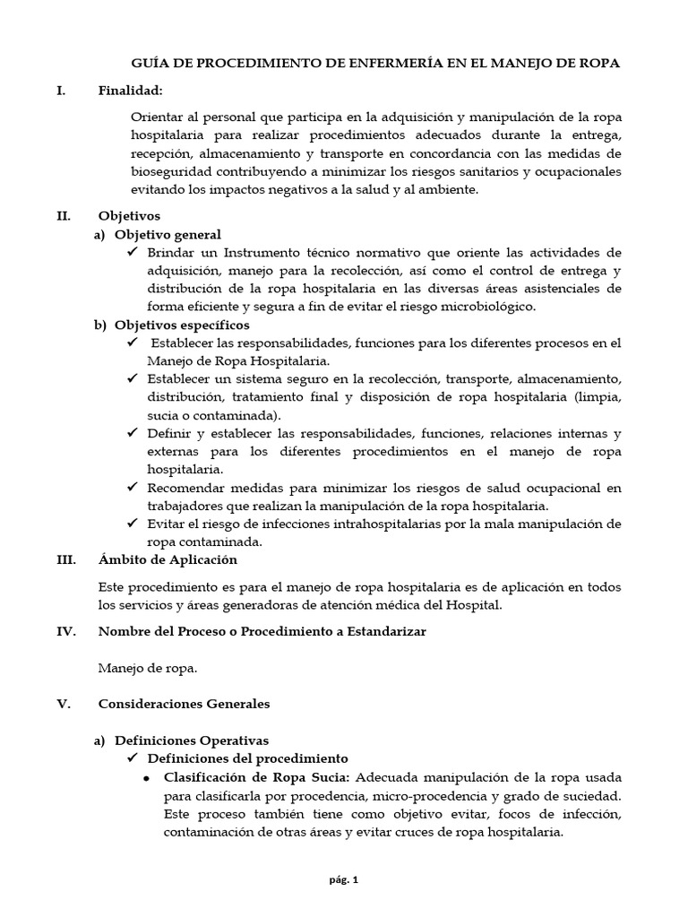 Guía de Procedimiento de Enfermería 20223.................... | PDF | Hospital | Infección ...