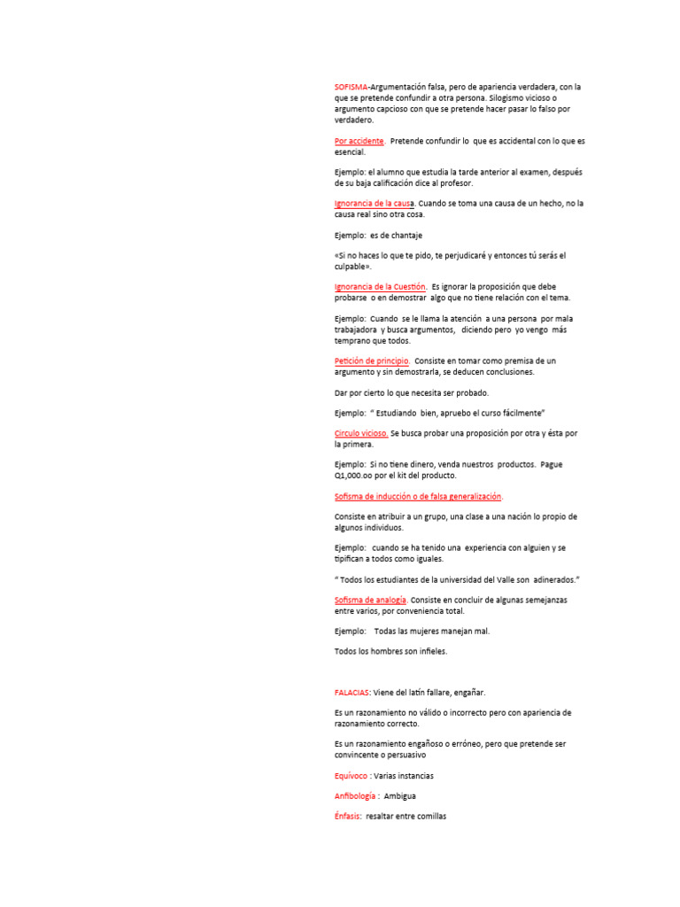 SOFISMA | PDF | Falacia | Verdad