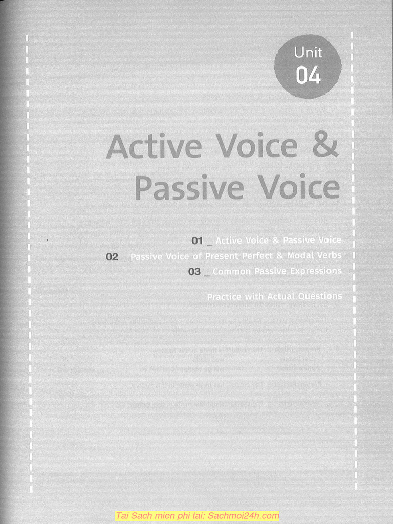 Toeic 5 - Reading Comprehension - Unit 4-Active Voice and Passive Voice1 | PDF
