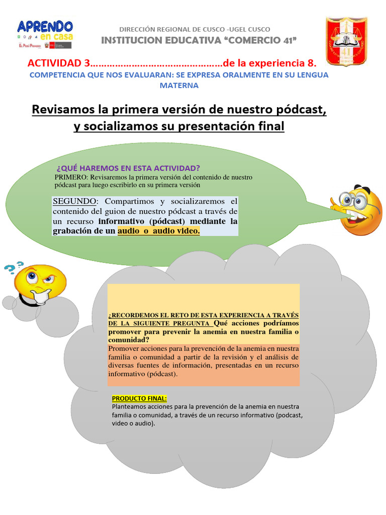 Actividad 3 (Exp. 8) | PDF | Podcast