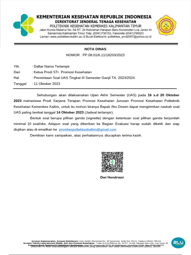 Permintaan Soal UAS TK - III | PDF