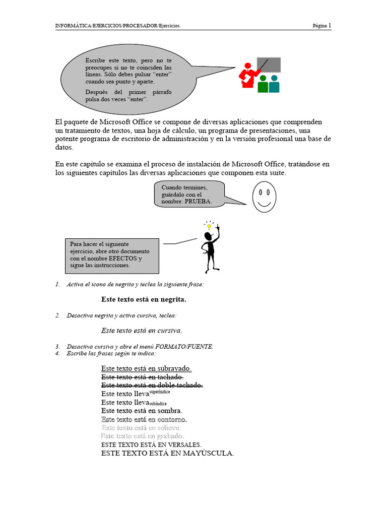 Ejercicios De Word 25 Pdf Archivo De Computadora Comportamiento
