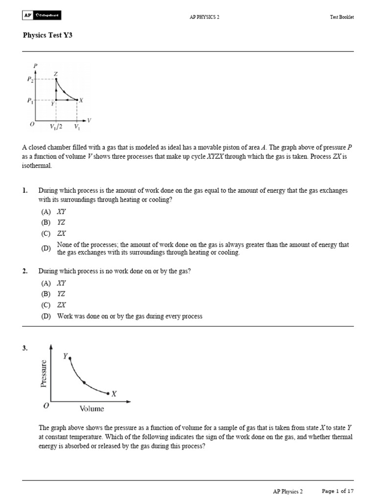 TB PhysicsTestY3 654b29bcc38e07.654b29bed4 | PDF | Gases | Temperature