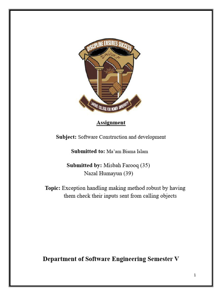 Exception Handling Pdf Computer Program Programming