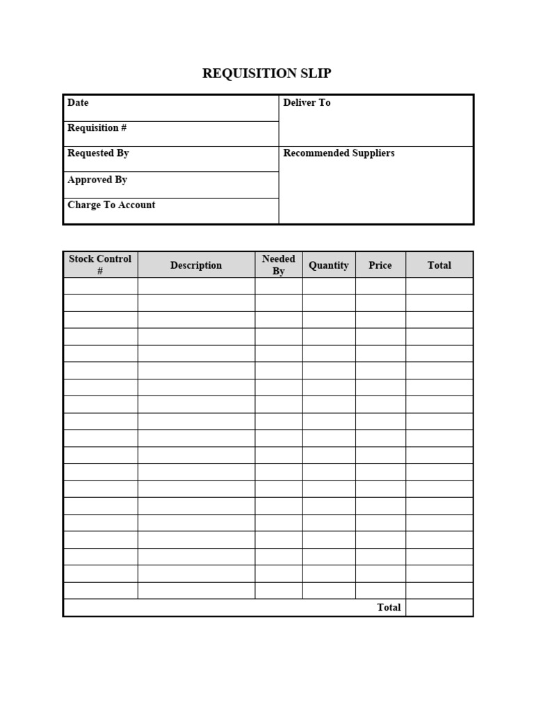 Requisition Slip | PDF