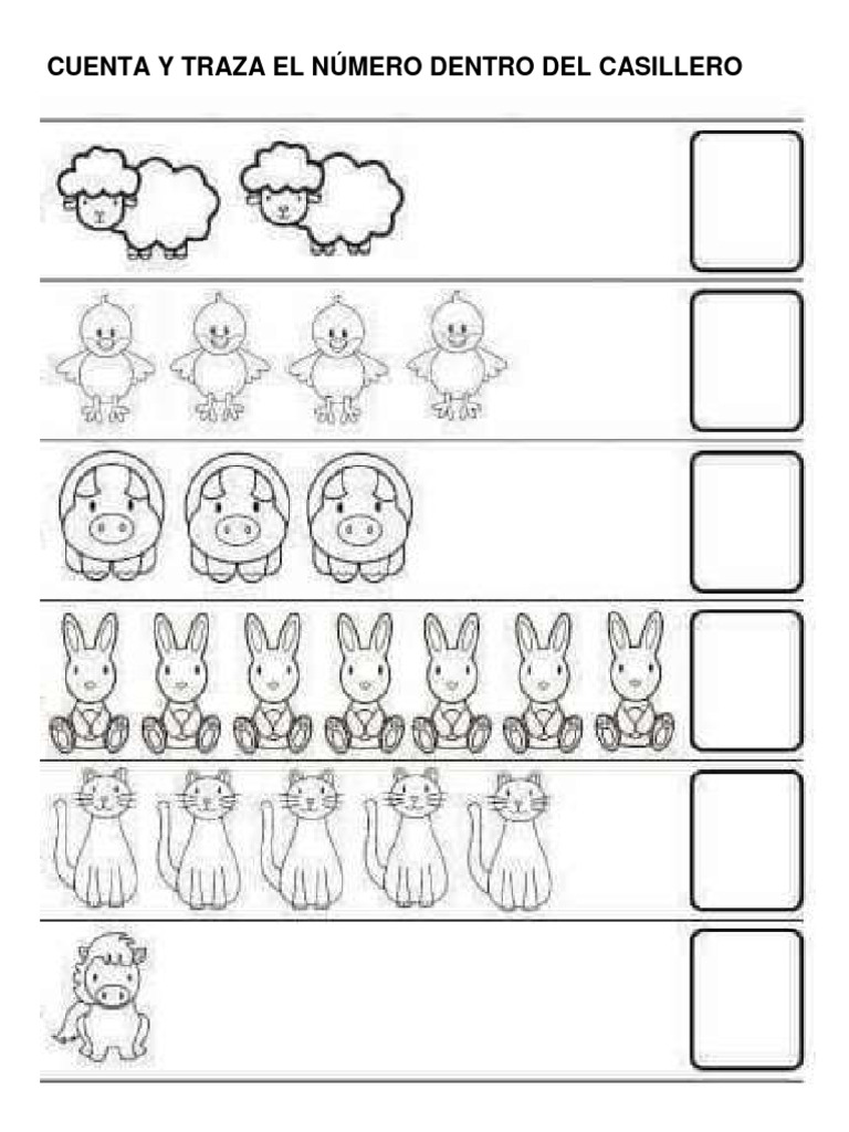 Actividades Complentarias de Conteo y Trazo de Numeros | PDF