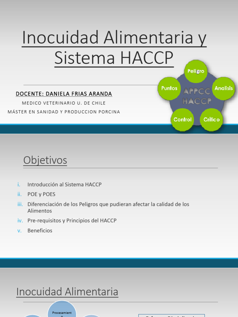 Inocuidad Alimentaria y Sistema HACCP | PDF | Análisis de Riesgo y Puntos Críticos de Control