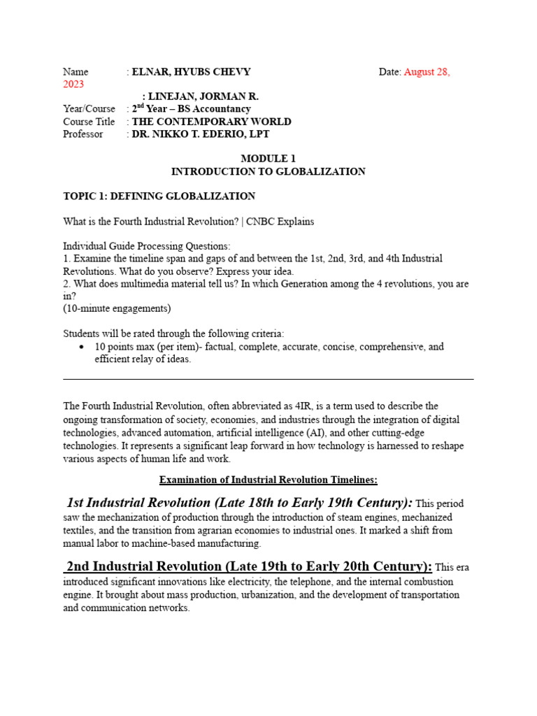 Module 1 Topic 1 #4 | PDF | Physical Sciences | Economies