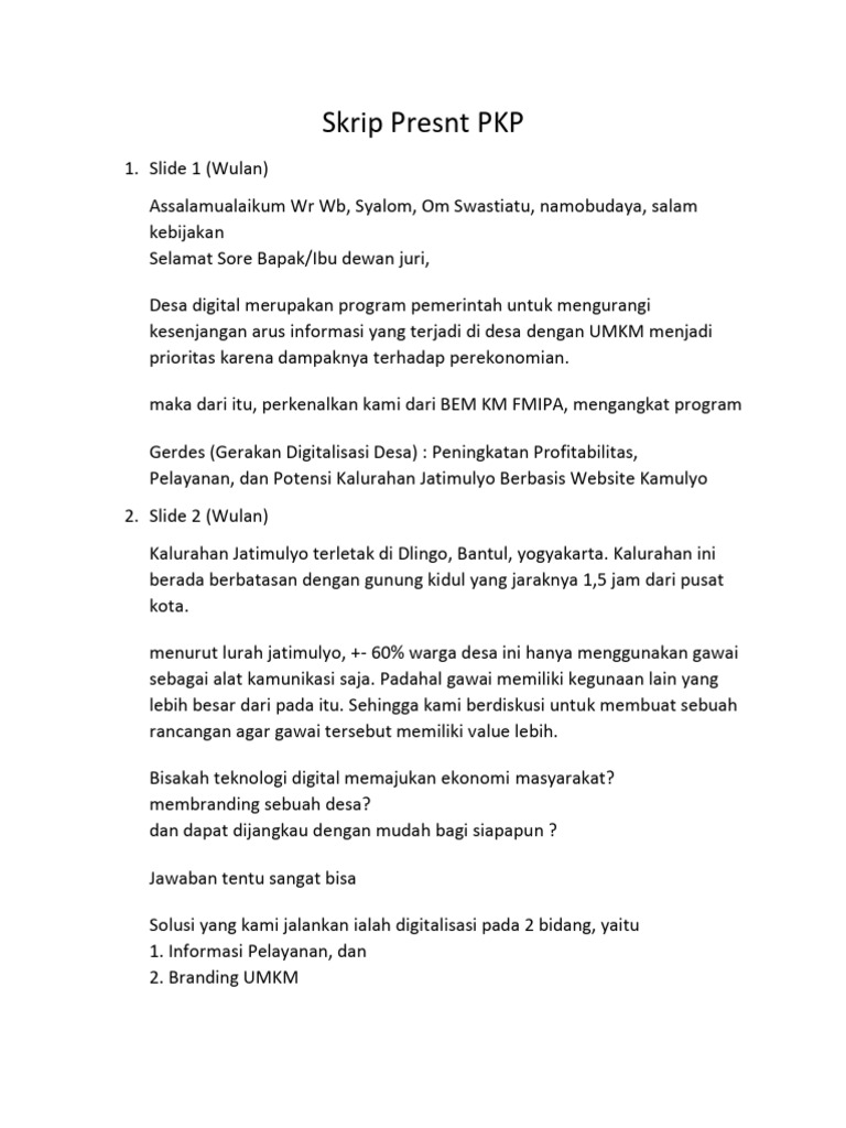 Skrip PKP | PDF