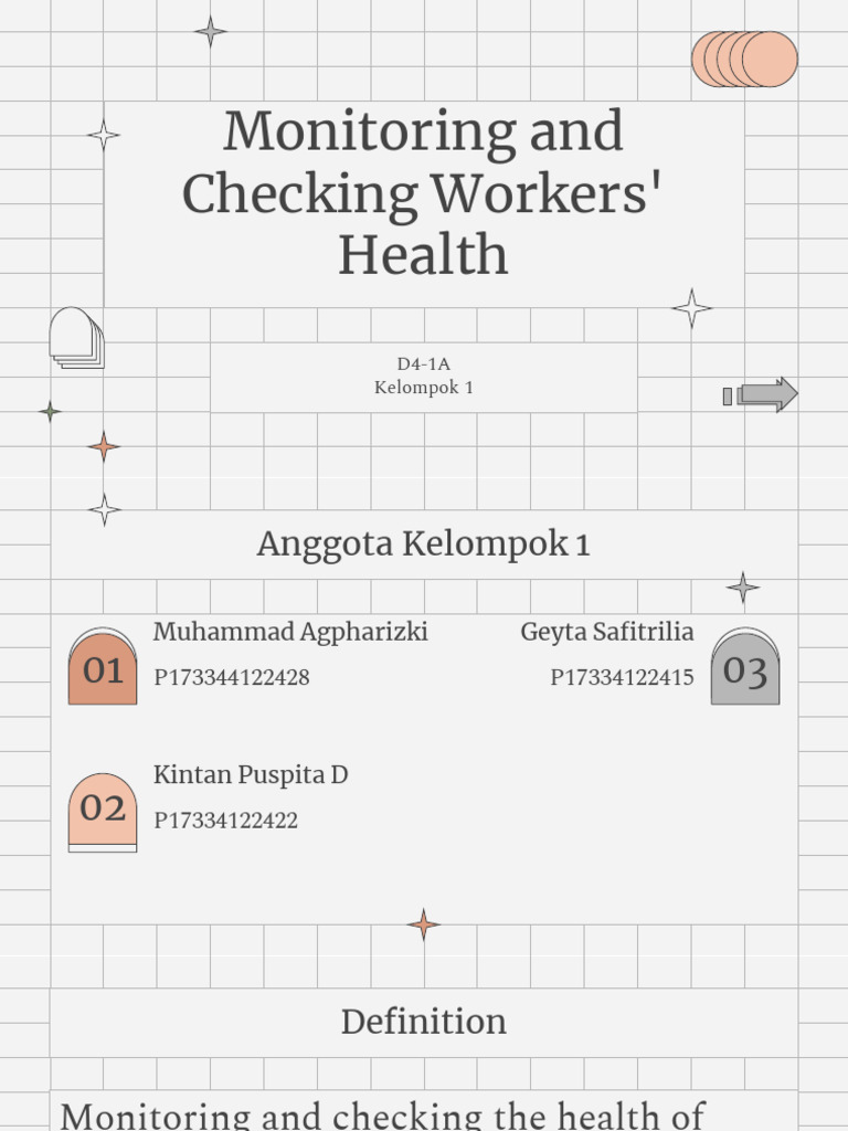 Kelompok 1 - Monitoring & Checking of Health Workers | PDF | Physical ...