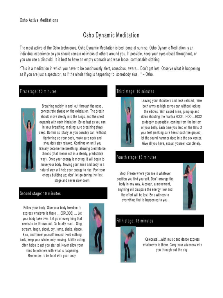 Osho Dynamic Meditation | PDF | Breathing | Meditation