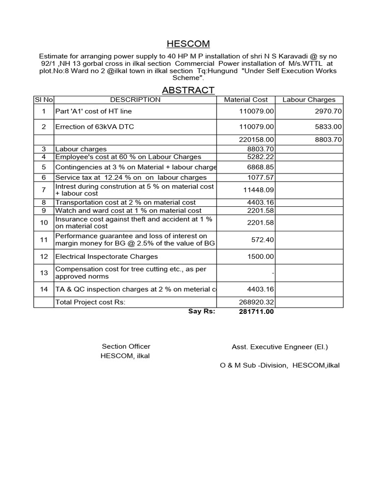 Hescom: Say RS: 281711.00 | PDF | Insulator (Electricity) | Electrical ...