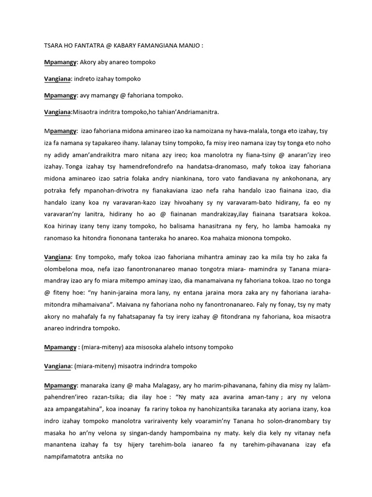 Kabary Ankaratsiana | PDF