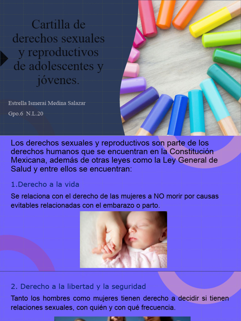 Cartilla De Derechos Sexuales Y Reproductivos De Adolescentes Pdf