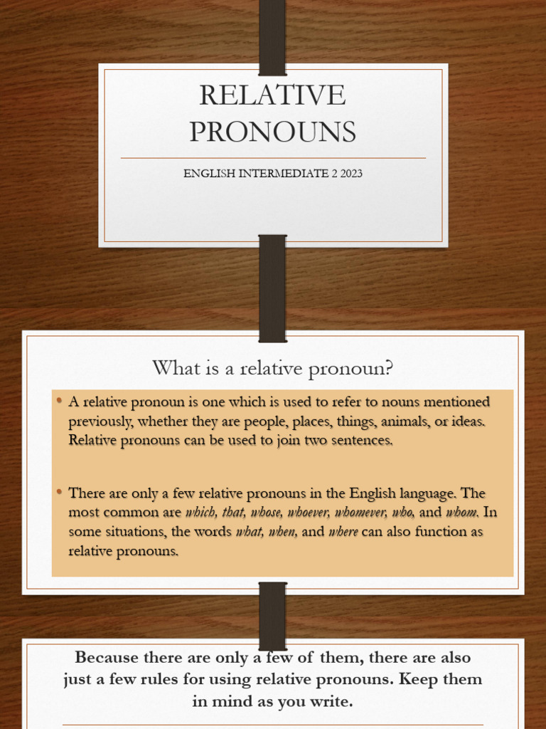 Relative Pronouns | PDF | Pronoun | Clause