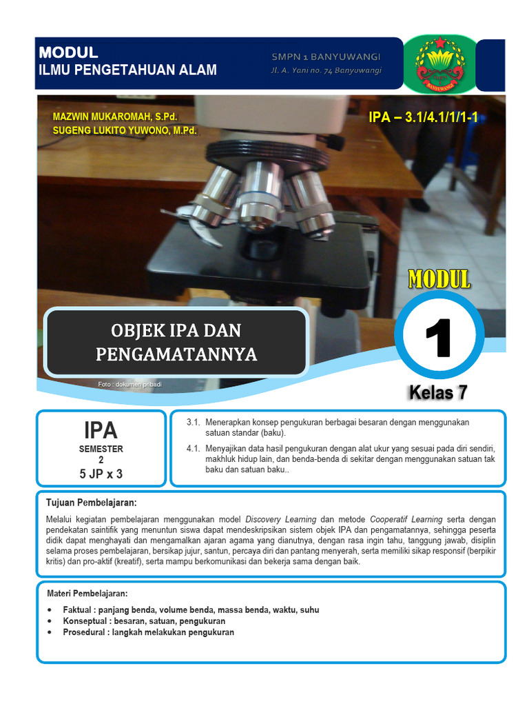 Pengukuran Besaran dalam IPA Kelas 7 | PDF