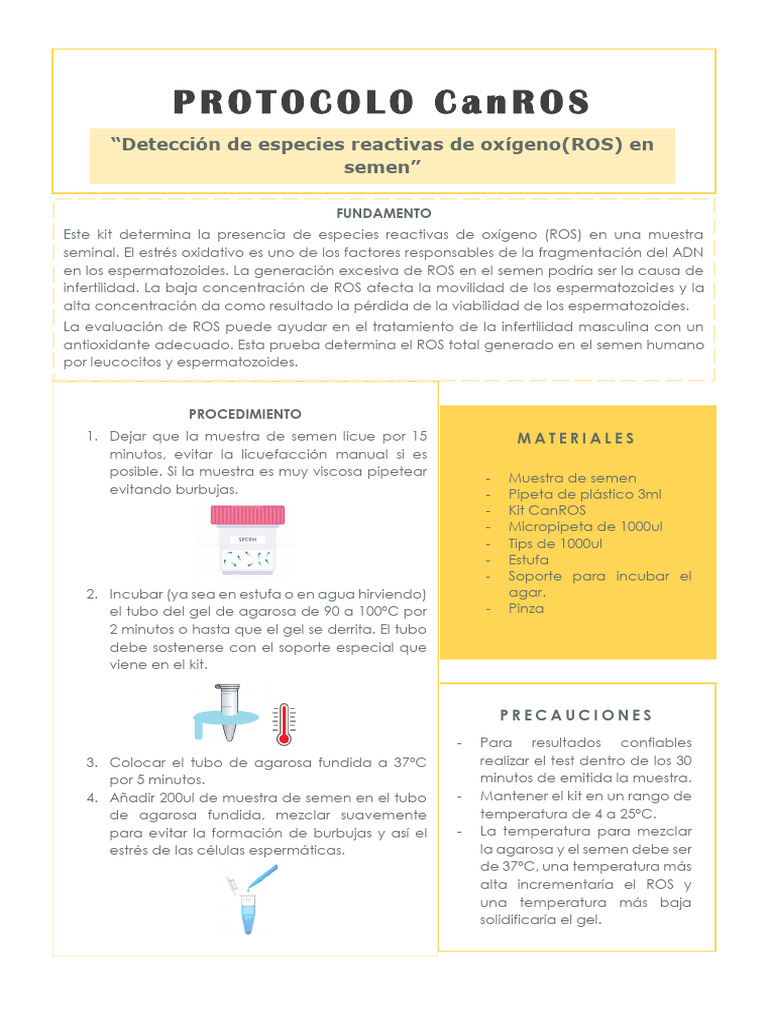 PROTOCOlo test de ros | PDF | Semen | Color