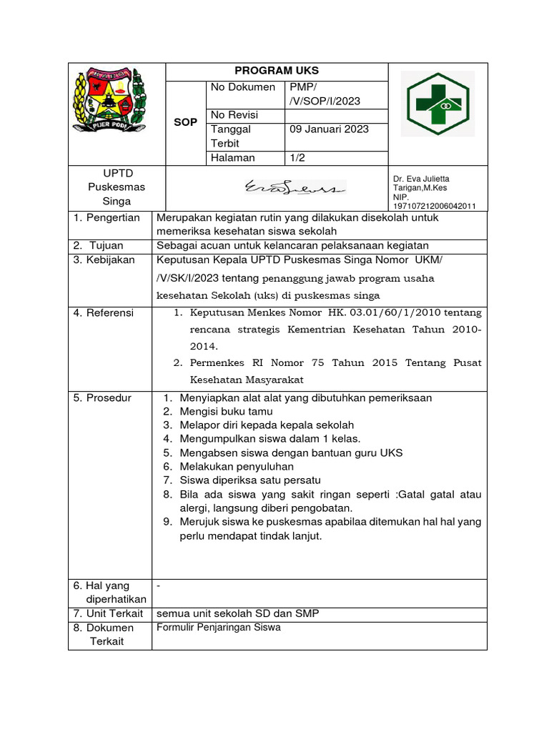 Sop Uks (1) Singa | PDF