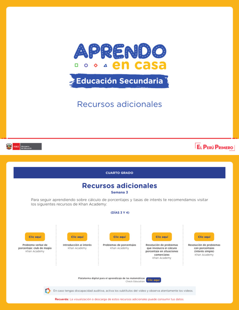 Recursos Adicionales Matematica | PDF